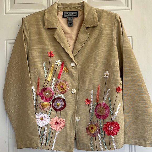 indigo moon | Jackets & Coats | Indigo Moon Jacket Size S Beige With ...